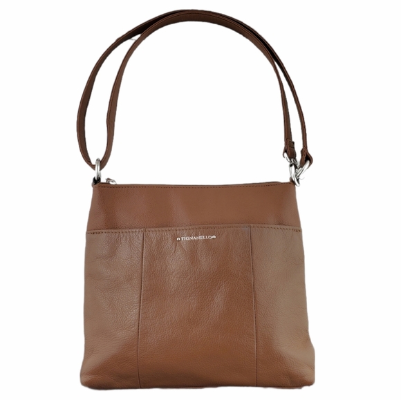 Tignanello | Bags | Tignanello Light Brown Leather Crossbody Bag | Poshmark